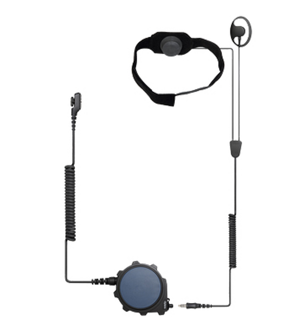 Hytera PD700EX ATEX Throat Microphone Headset with Big PTT