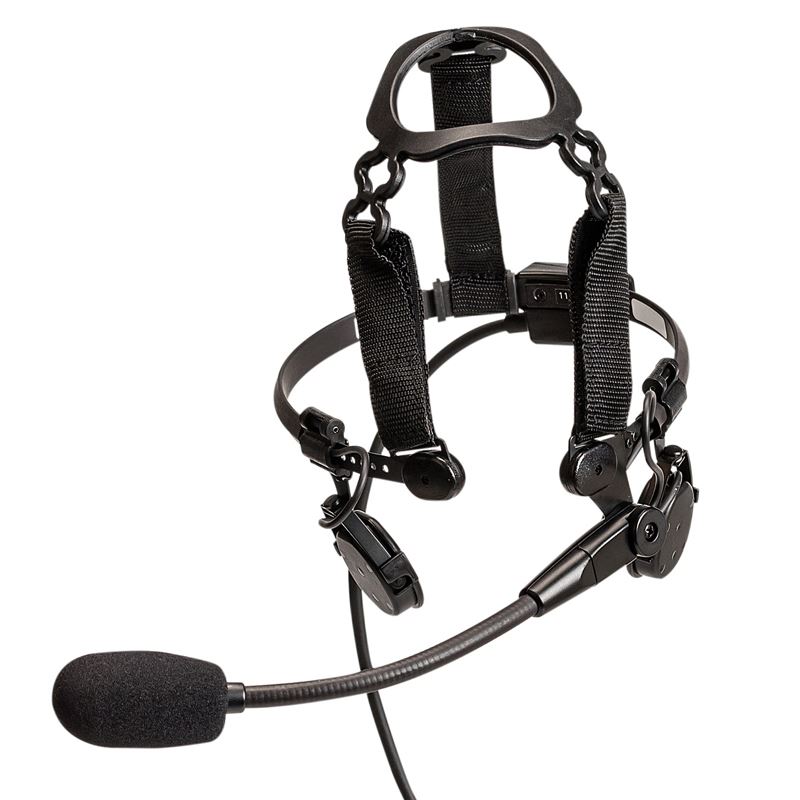 DP4000 Series Tactical Heavy Duty Temple Transducer With Boom Mic